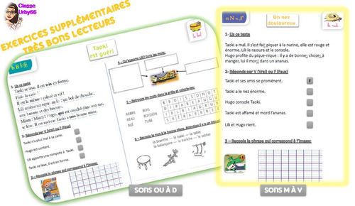 Fiches d’exercices différenciées Taoki